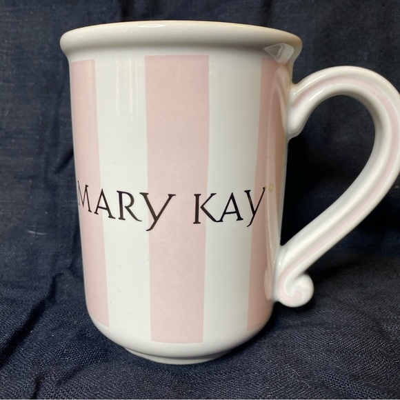 Mary Kay | Dining | Mary Kay Coffee Tea Cup Pink White Striped ...